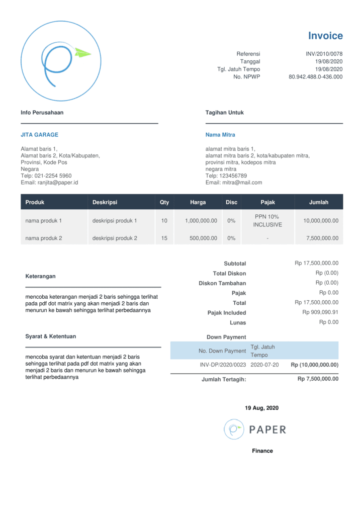 Contoh Template Invoice dan Cara Membuatnya, Praktis dan Profesional!